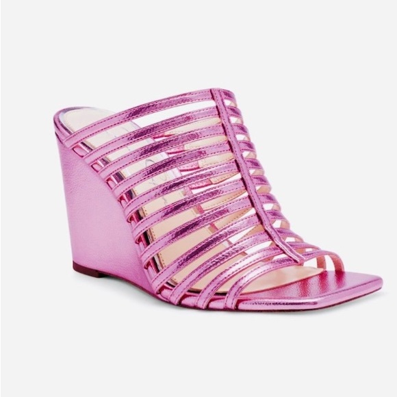 Jessica Simpson | Shoes | Brand New Jessica Simpson Pink Metallic Wedge ...